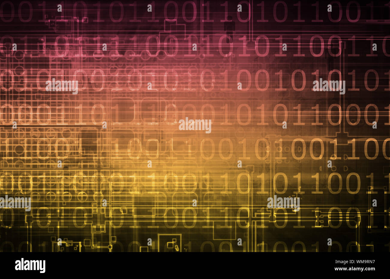 Network Security with Binary 1s and 0s Stock Photo - Alamy