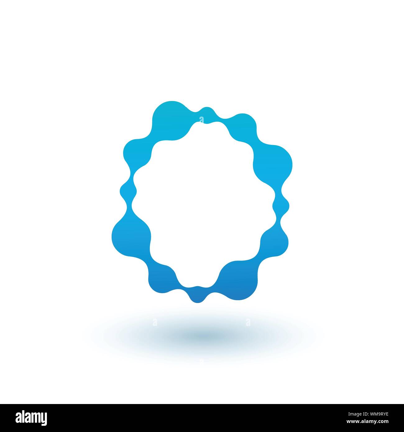 Water molecular initial Letter O Logo design, Fluid liquid Design ...
