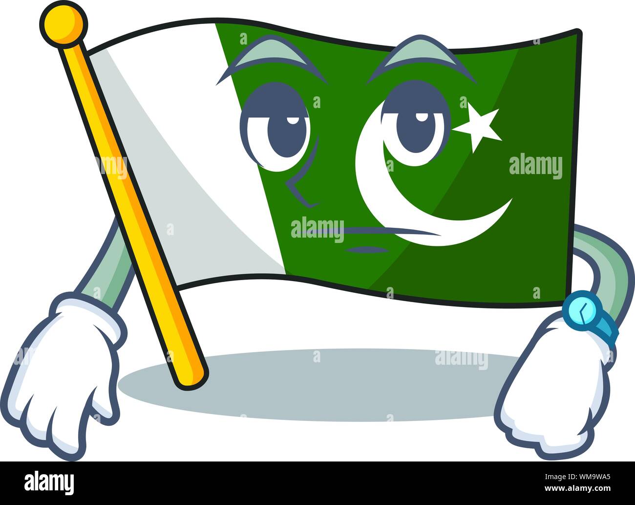 Waiting flag pakistan isolated in the cartoon Stock Vector Image & Art ...