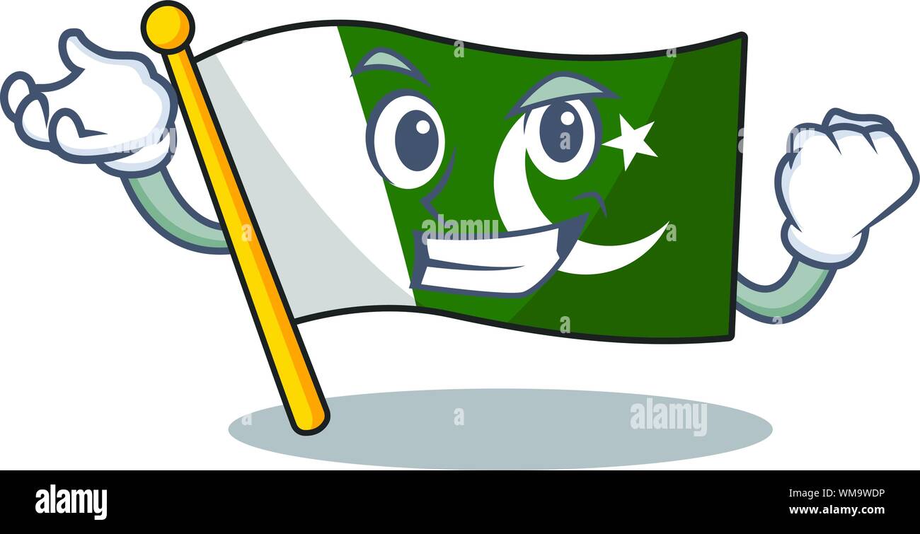 Successful flag pakistan character in shaped mascot Stock Vector Image ...