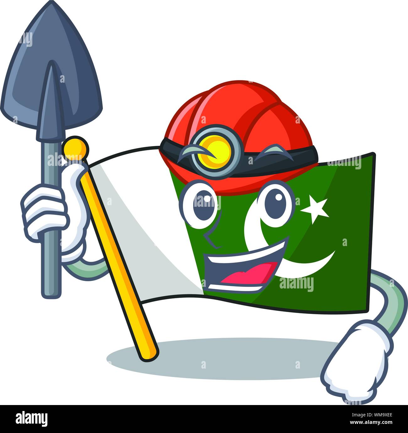 Miner pakistan mascot flag in cartoon drawer Stock Vector Image & Art ...