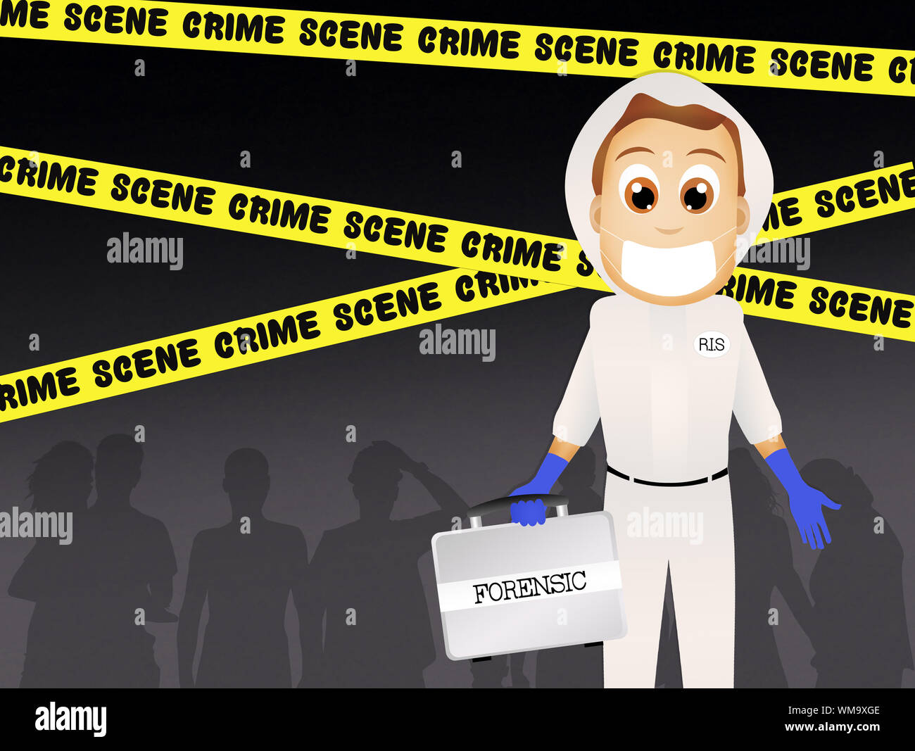 forensic on crime scene Stock Photo - Alamy