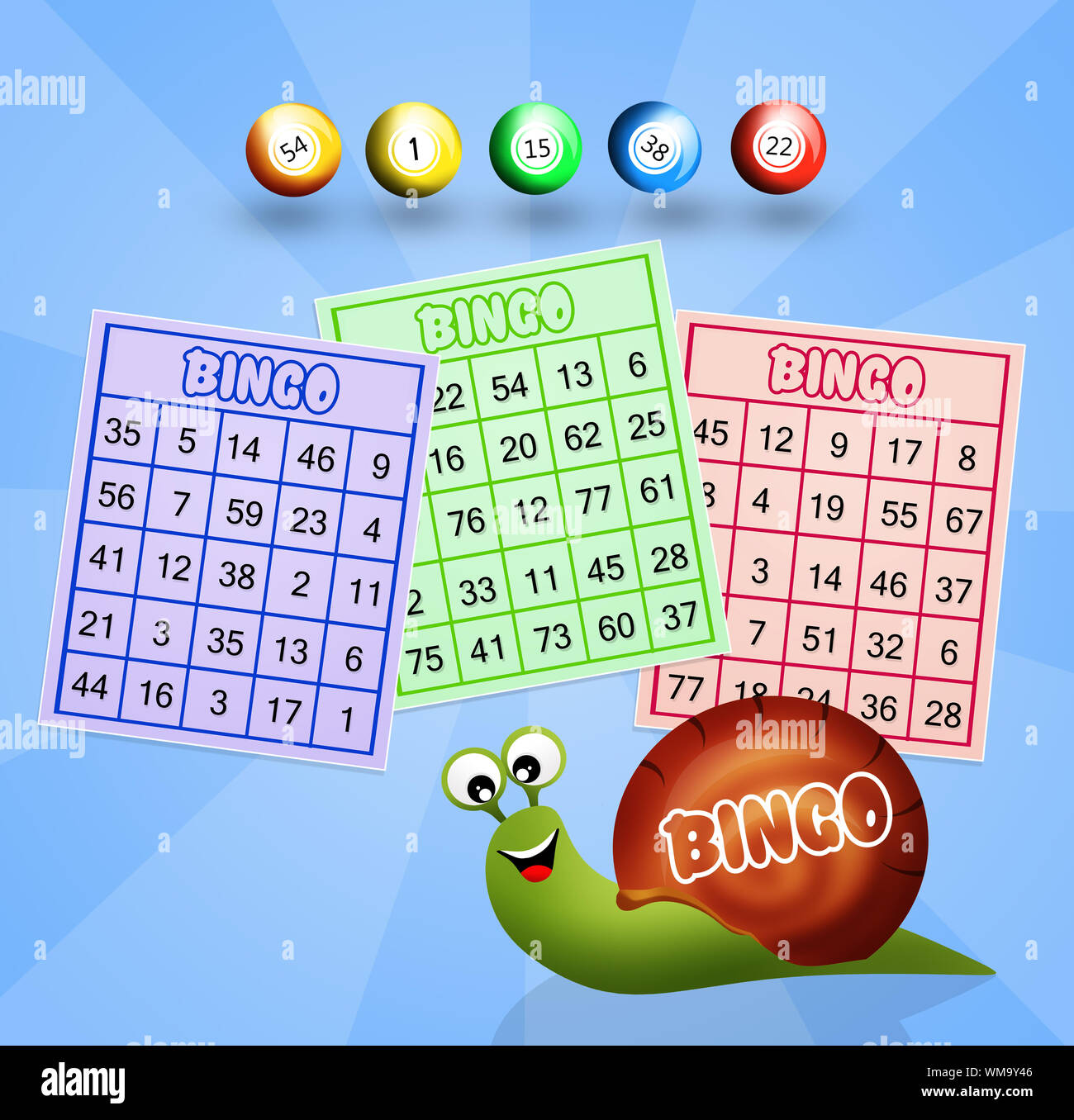 funny illustration of bingo Stock Photo - Alamy