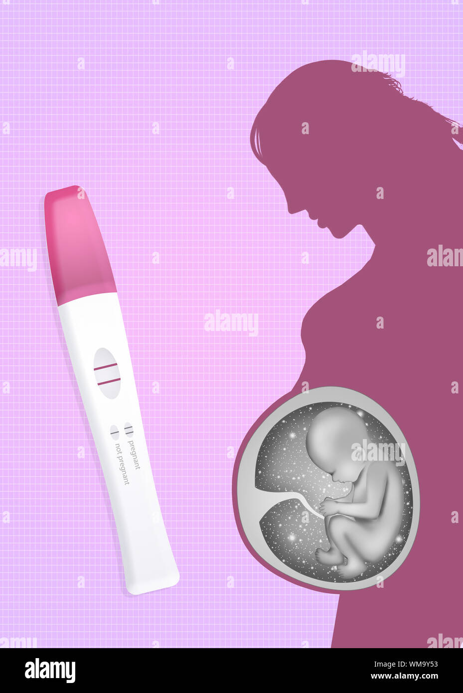 Positive pregnancy test cartoon hi-res stock photography and images - Alamy