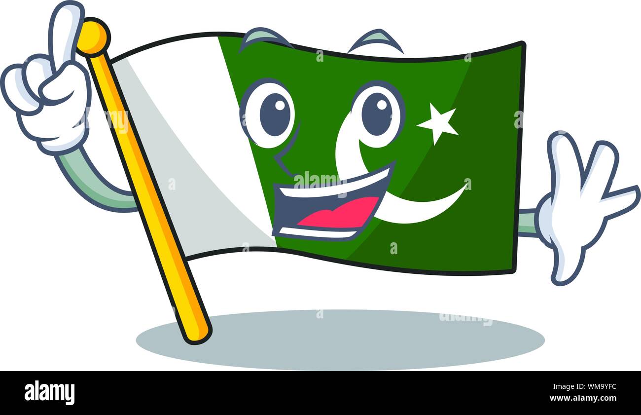 Finger flag pakistan isolated in the cartoon Stock Vector Image & Art ...