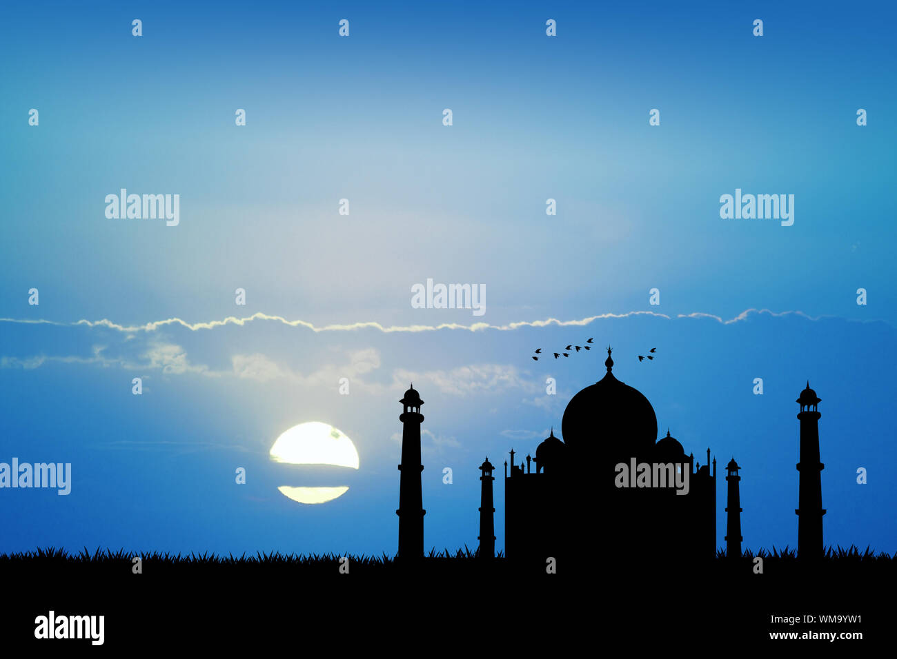 Taj mahal at sunset Stock Photo - Alamy