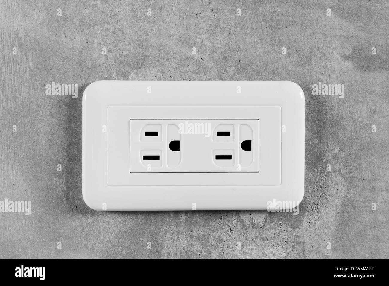 Cable and wall socket Black and White Stock Photos & Images - Alamy