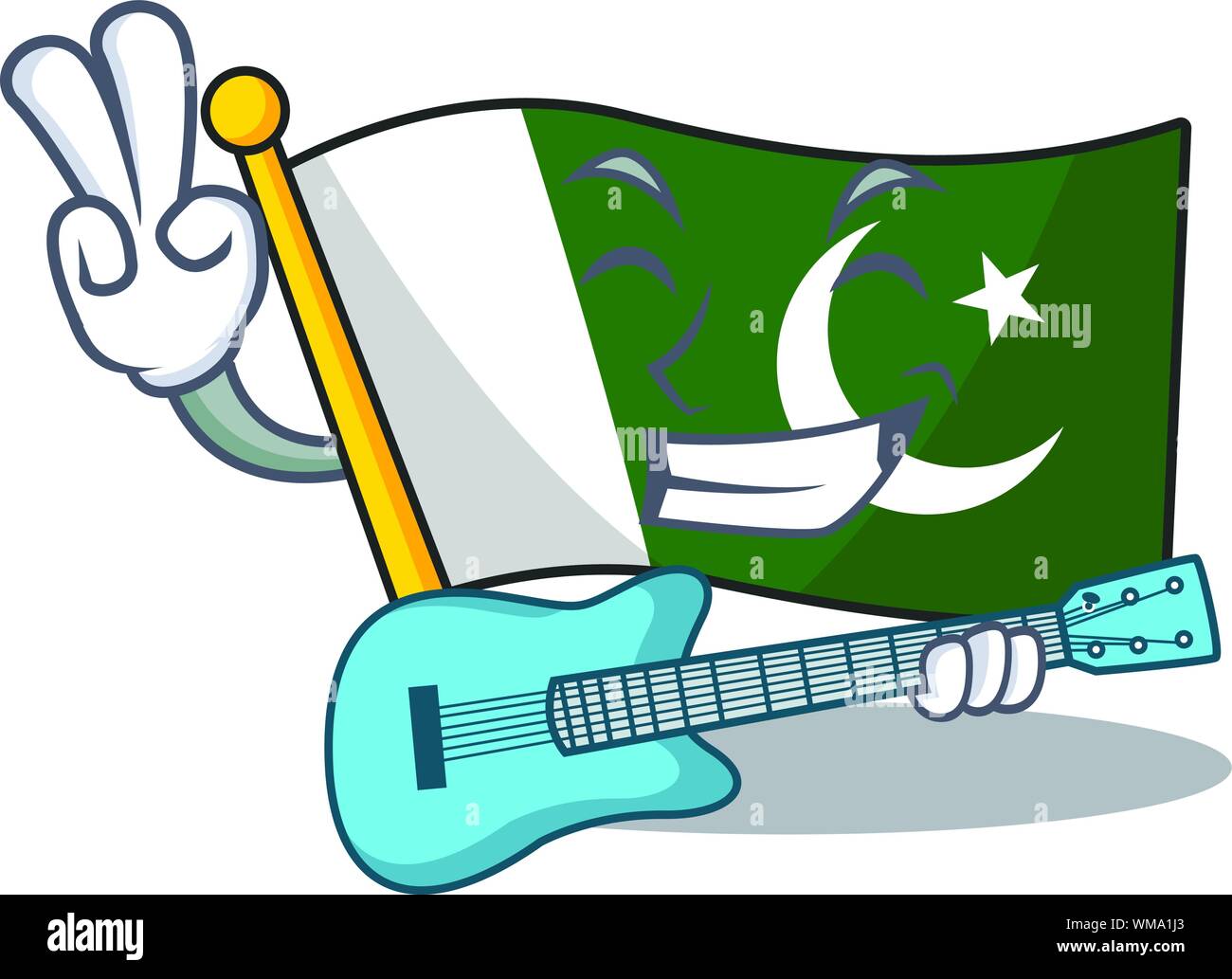 Islamic muslim flag pakistan Stock Vector Images - Alamy