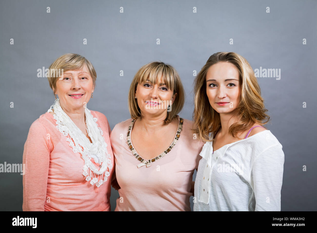 Three generations with a striking resemblance Stock Photo - Alamy