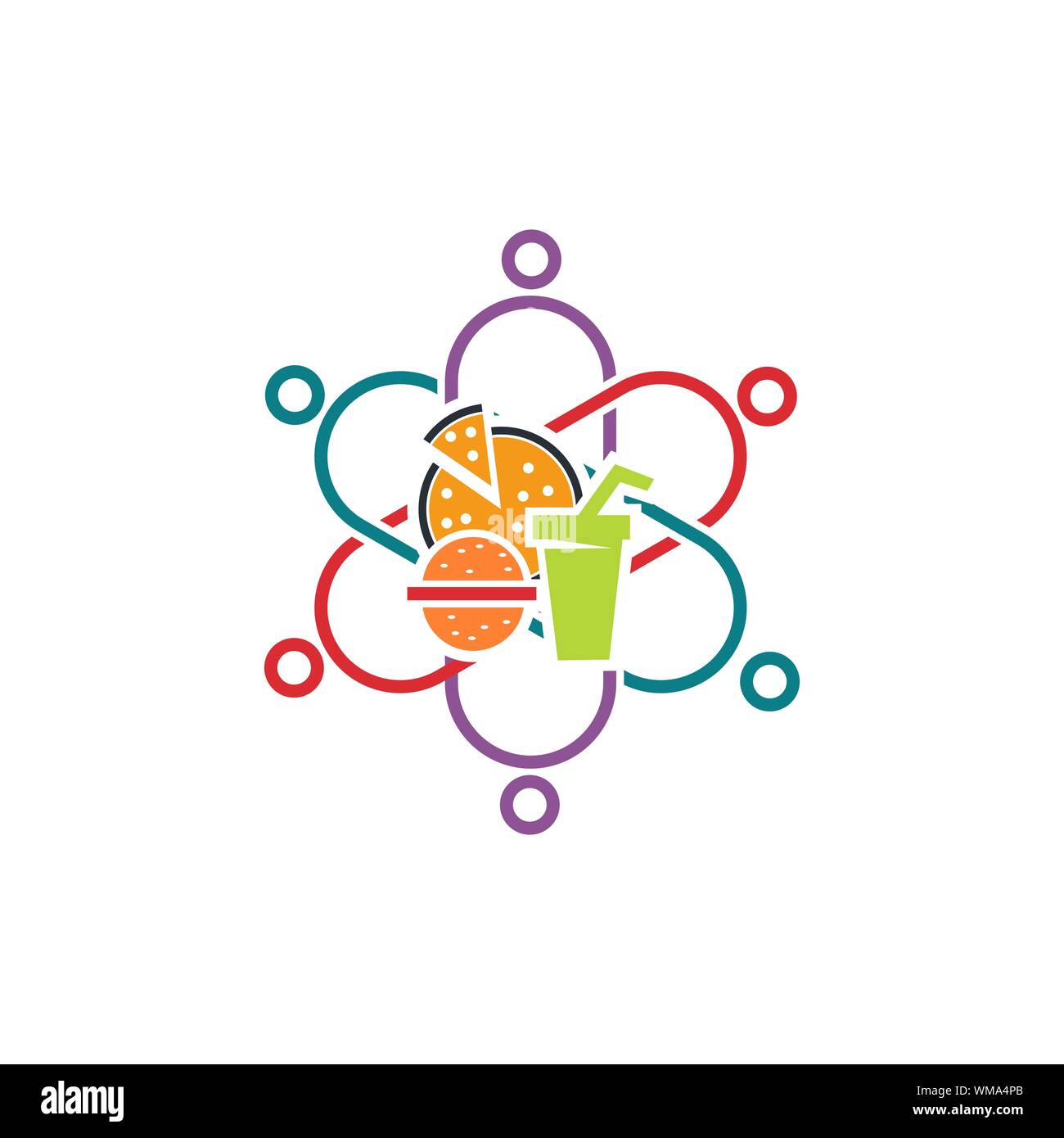 Commitment Teamwork Together Business Logo Illustration Vector Stock ...