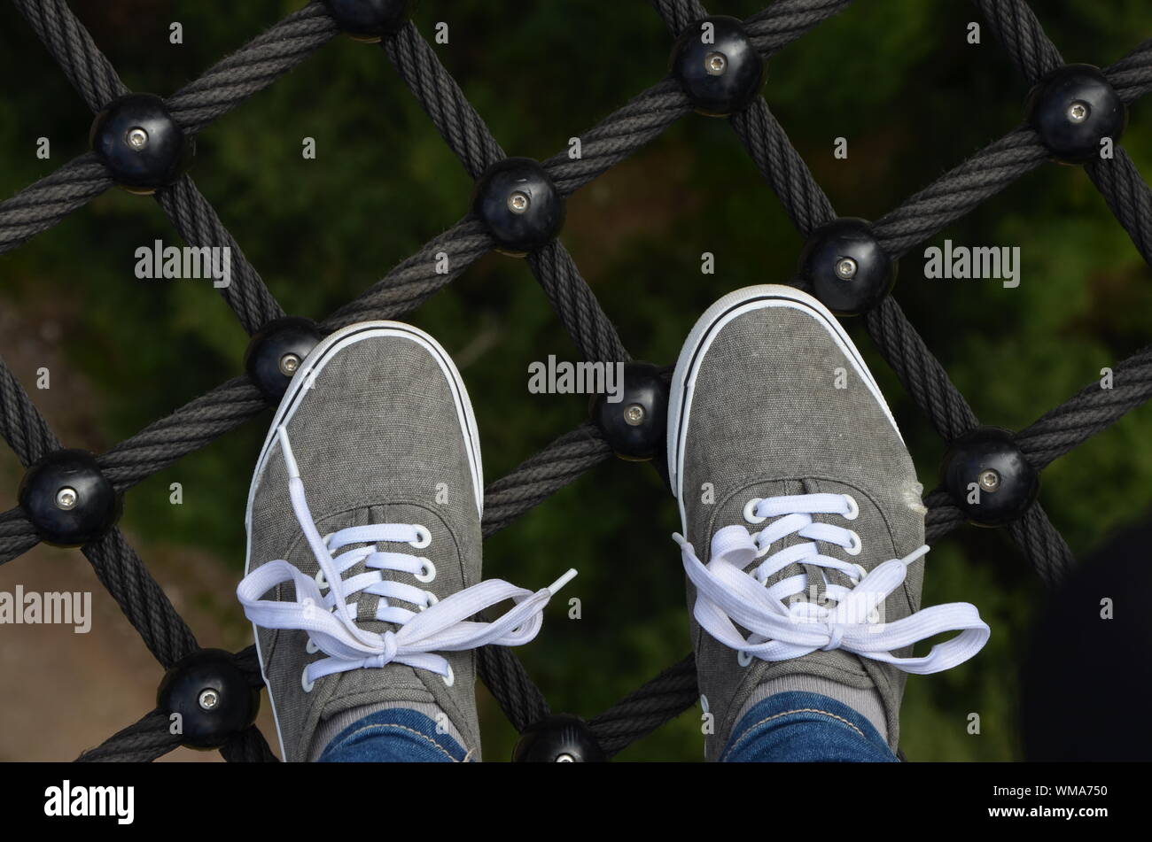 Man on the ropes hi-res stock photography and images - Alamy