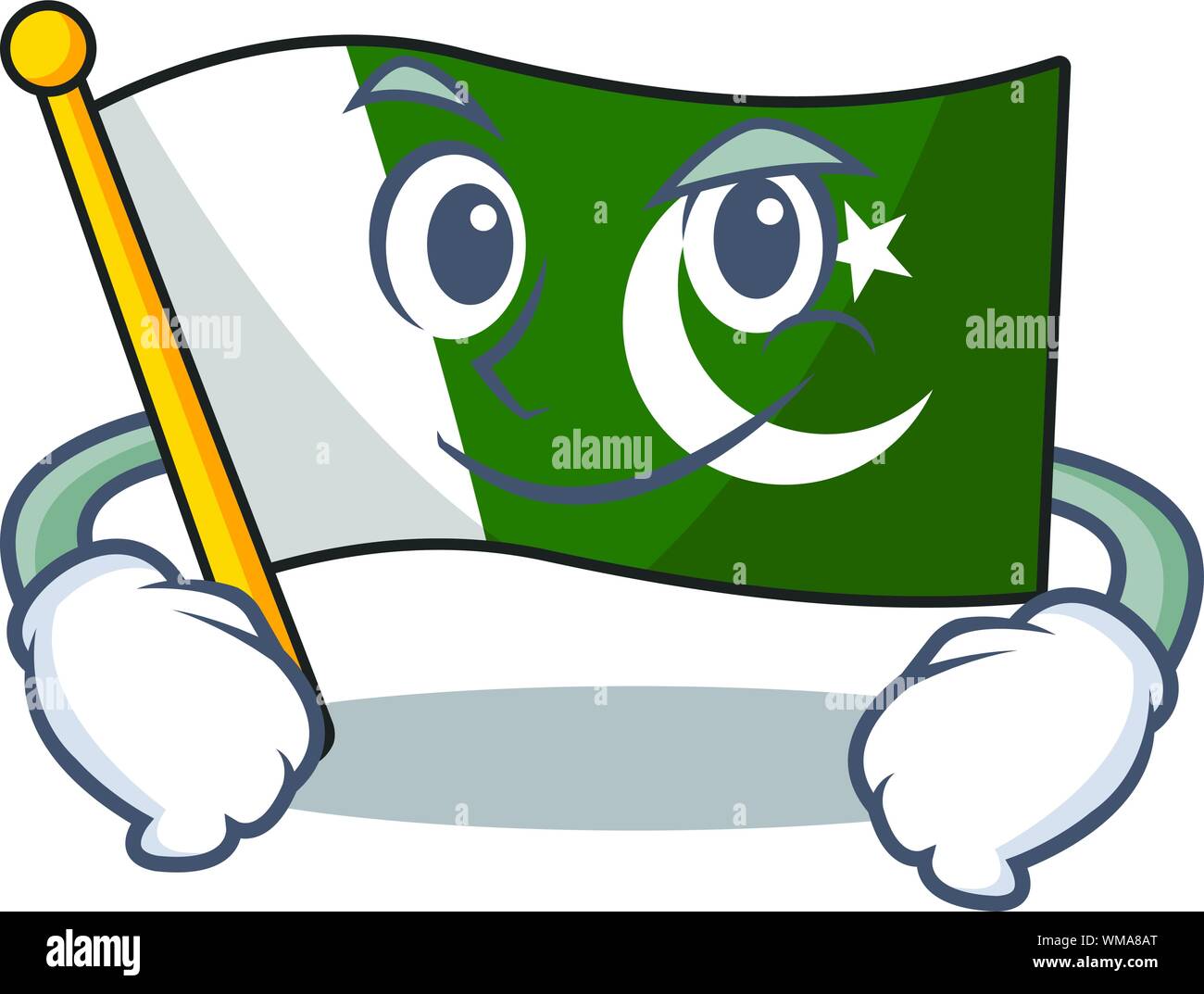 Smirking flag pakistan character in shaped mascot Stock Vector Image ...