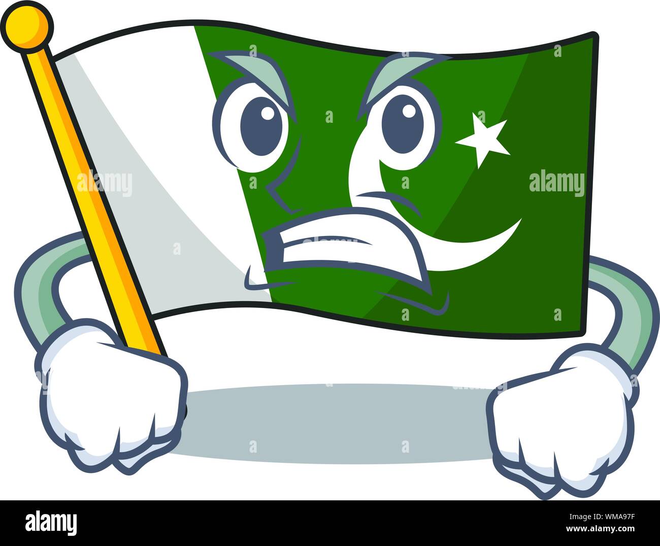Angry pakistan mascot flag in cartoon drawer Stock Vector Image & Art ...