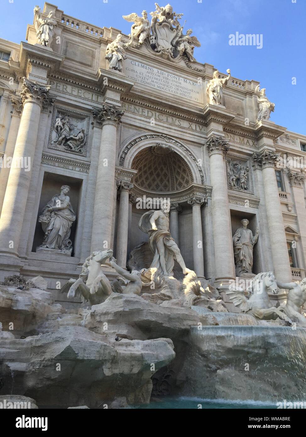 Statues Of The Famous Trevi Fountain High Resolution Stock Photography ...
