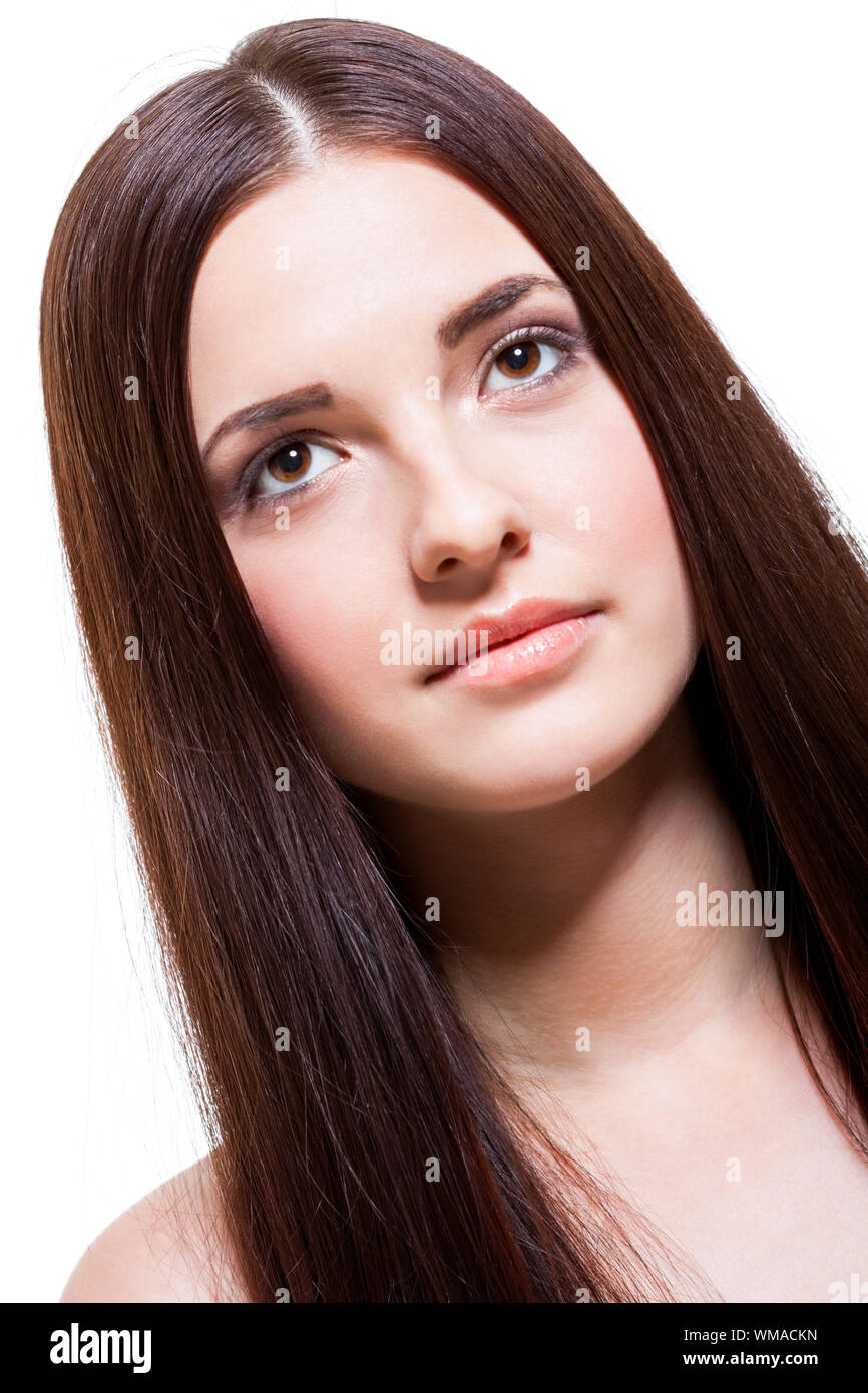 Beautiful serene woman with a gentle expression Stock Photo - Alamy