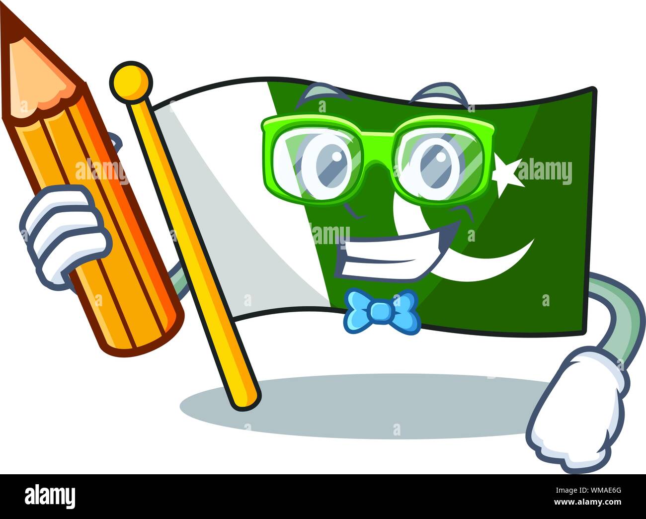 Student flag pakistan character in shaped mascot Stock Vector Image ...