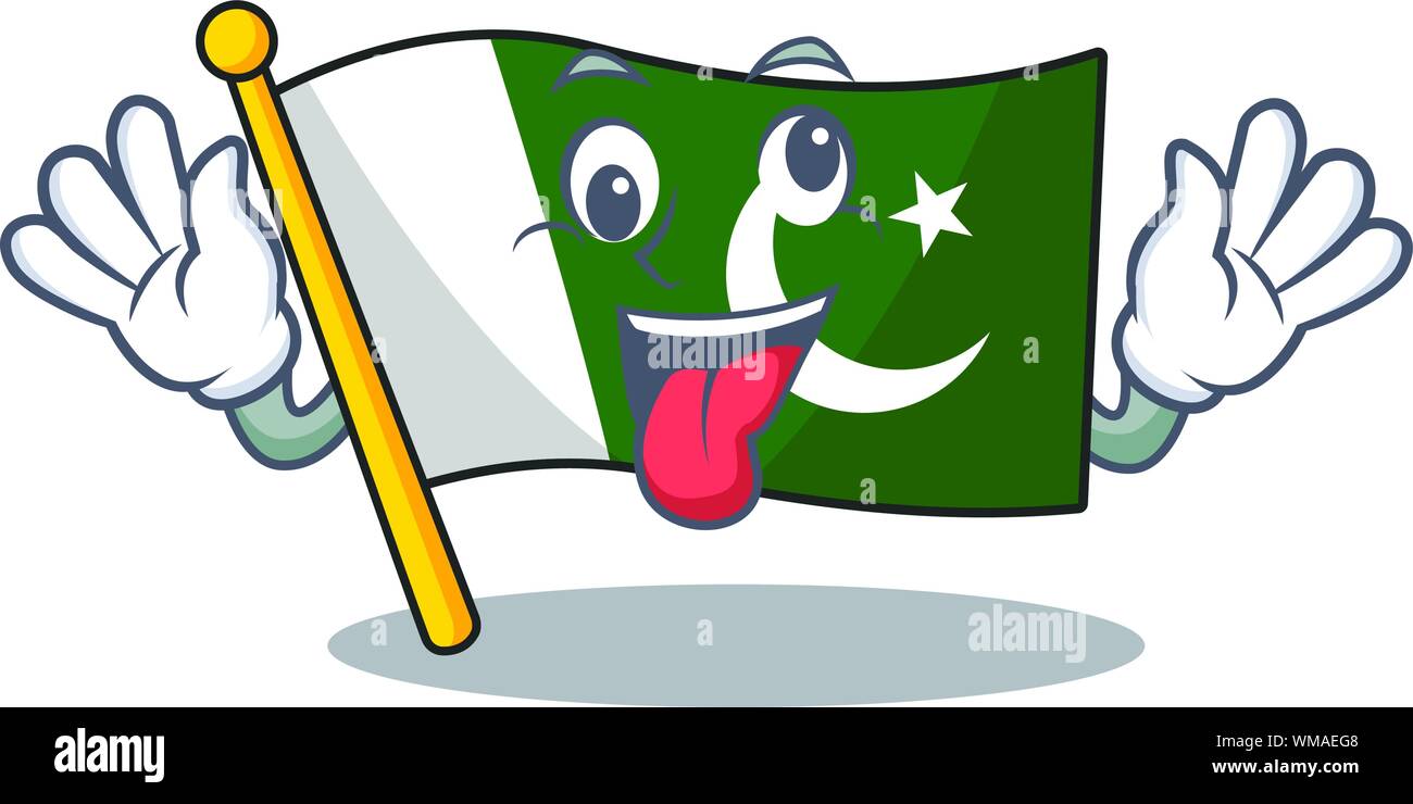 Crazy flag pakistan isolated in the cartoon Stock Vector Image & Art ...