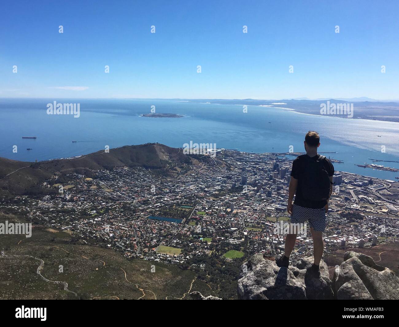 Person overlooking cityscape hi-res stock photography and images - Alamy