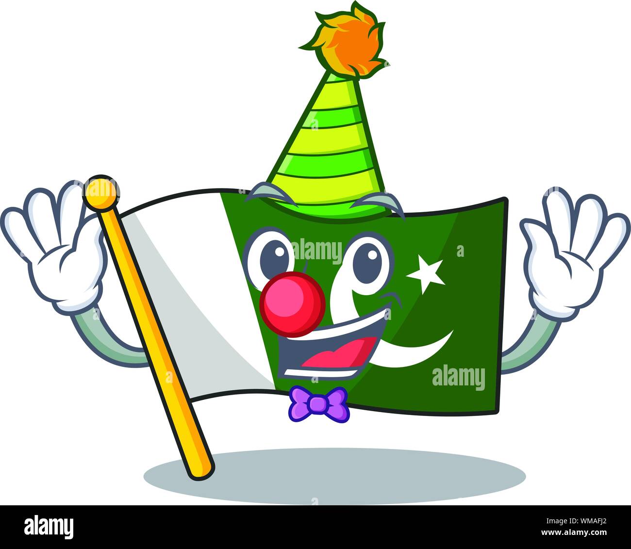 Clown flag pakistan isolated in the cartoon Stock Vector Image & Art ...