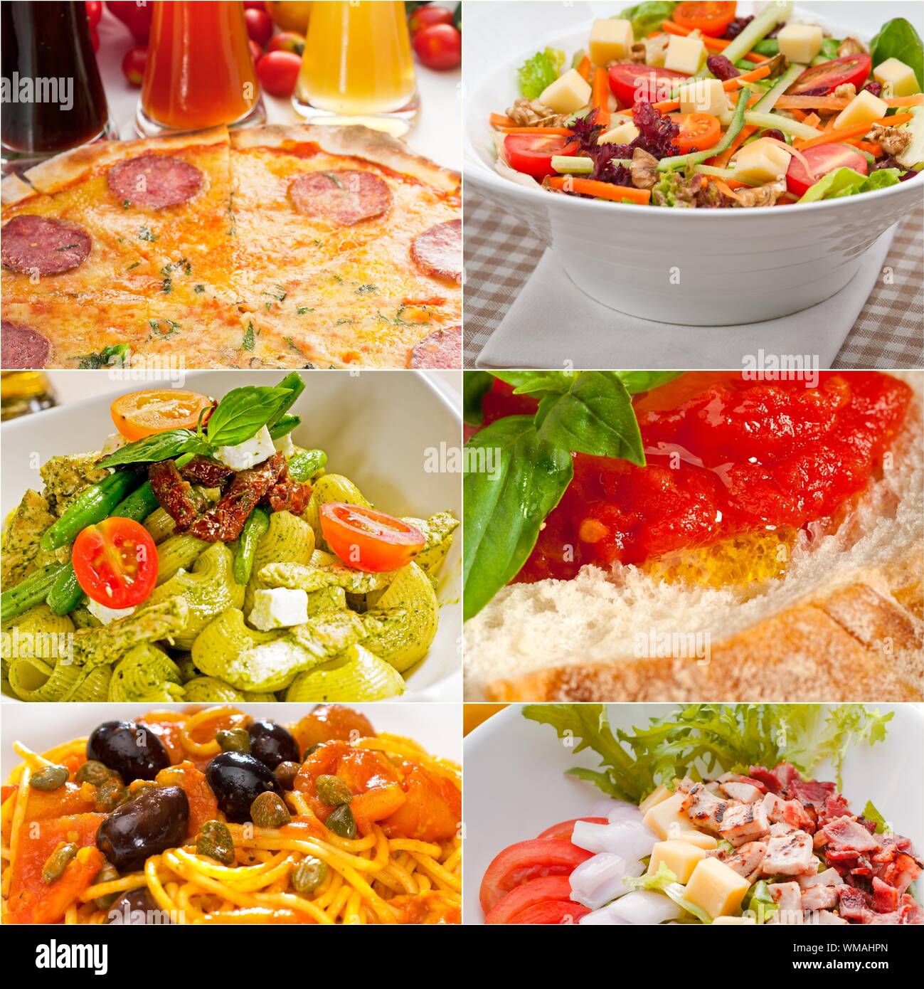 healthy Vegetarian vegan food collage nested on white frame Stock Photo ...