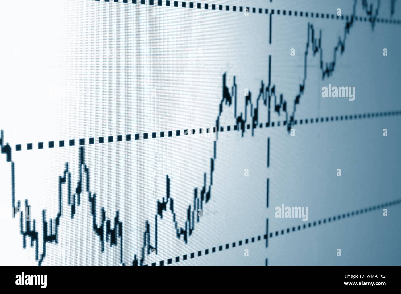 financial graph or stock chart on screen of a display Stock Photo - Alamy