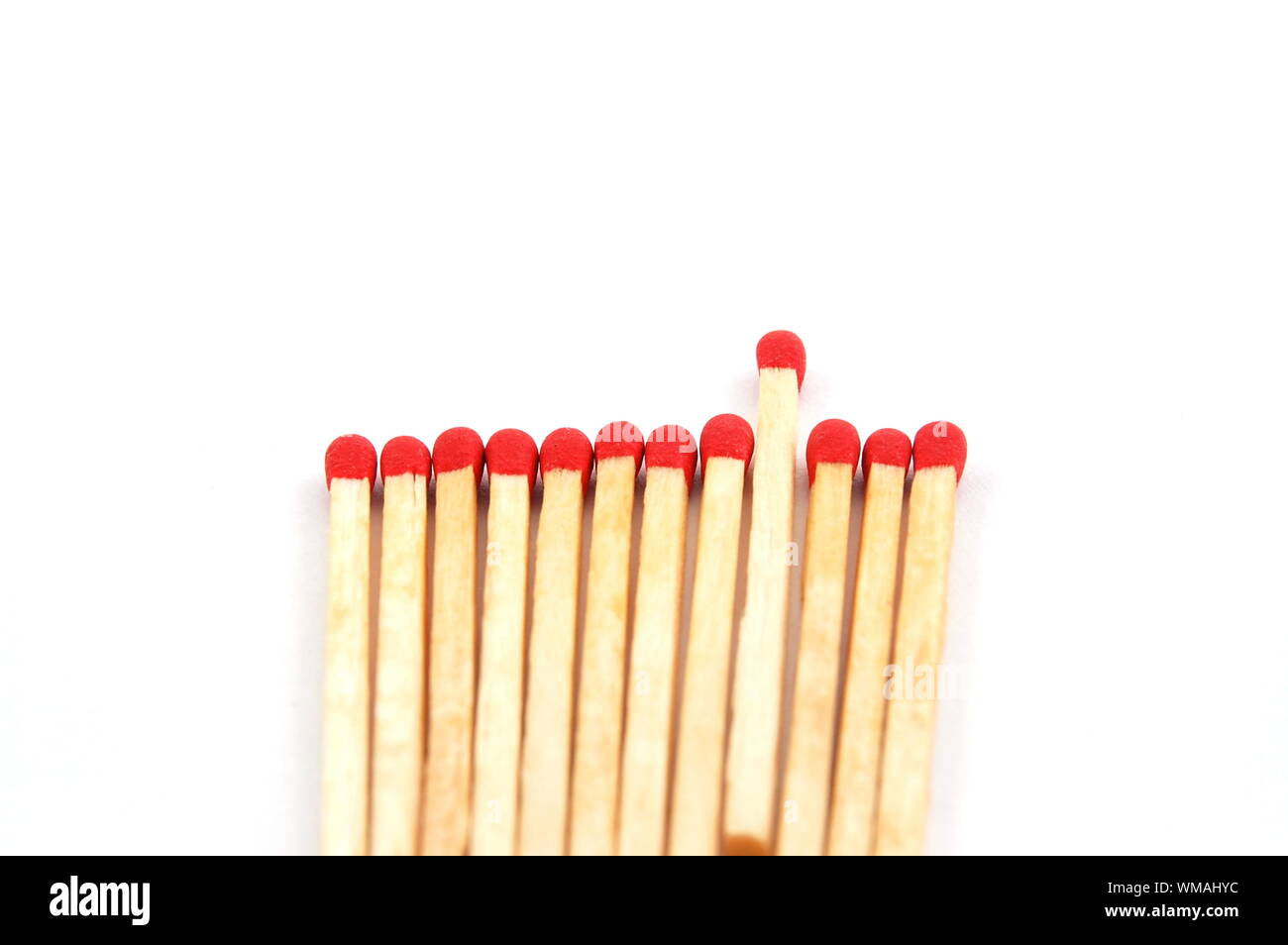 Some red matches isolated on a white background Stock Photo - Alamy
