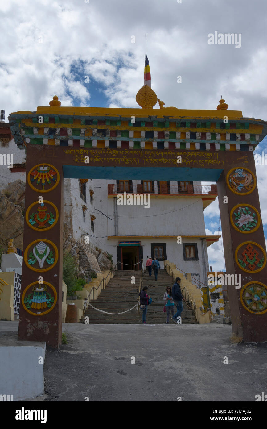 Entrance of Key Monastery in Spiti Valley,Himachal Pradesh,India Stock ...