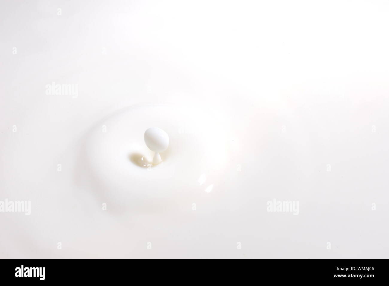 drop of milk splashes into fresh milk Stock Photo - Alamy