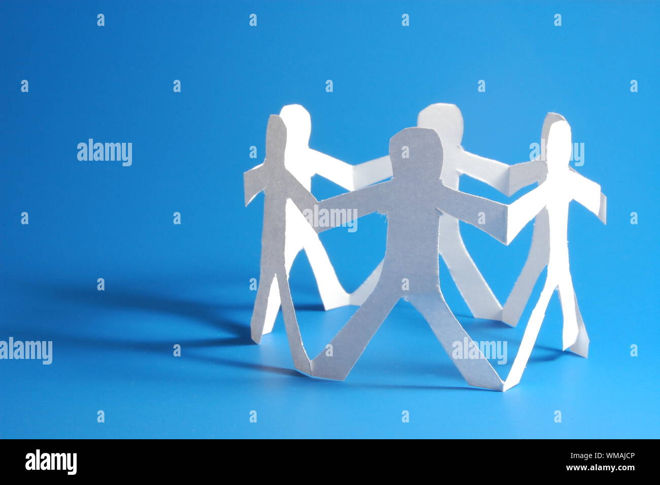 concept for friendship friends team teamwork love and help with paper ...