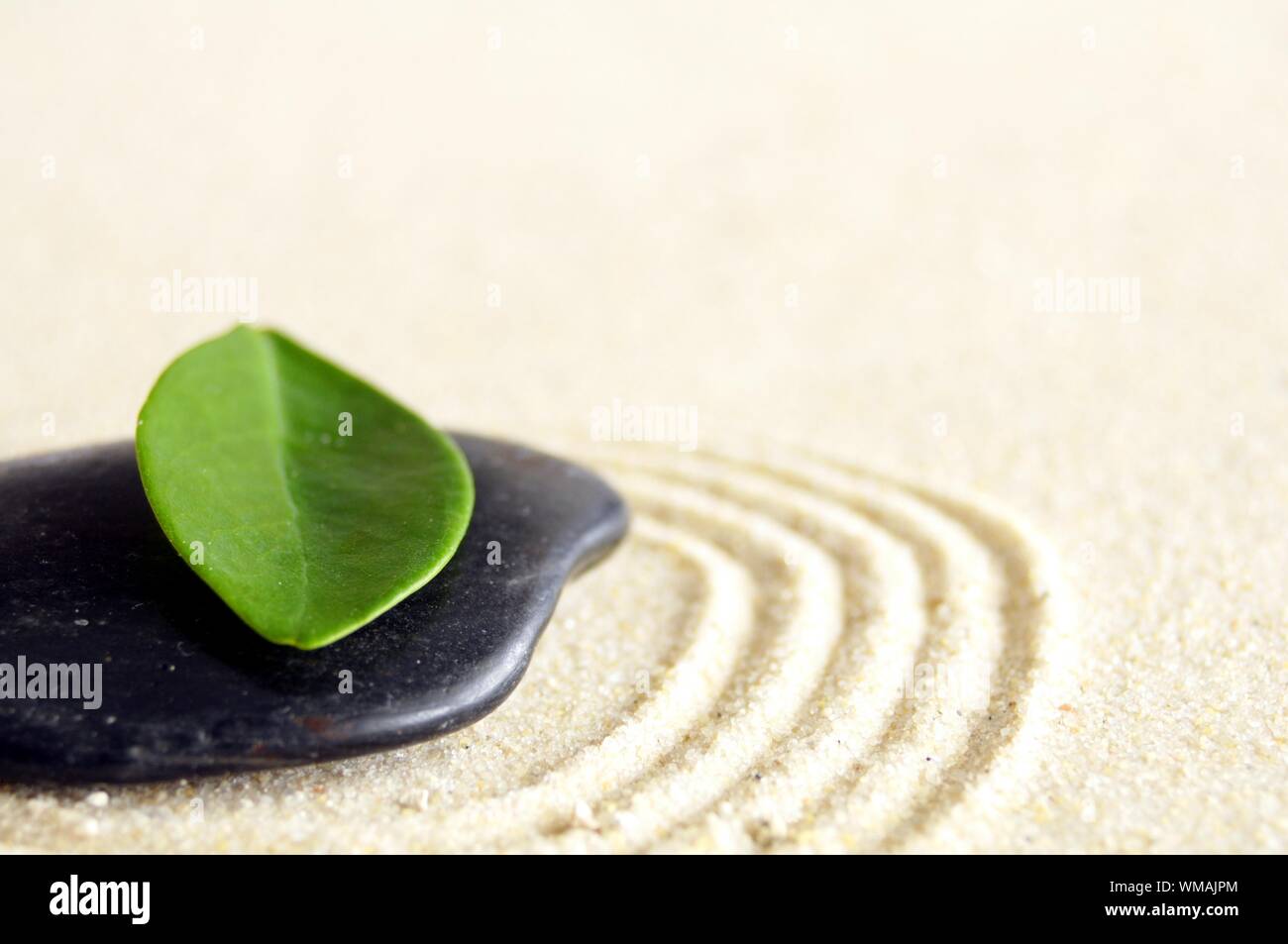 stones and sand in a peaceful still life Stock Photo - Alamy
