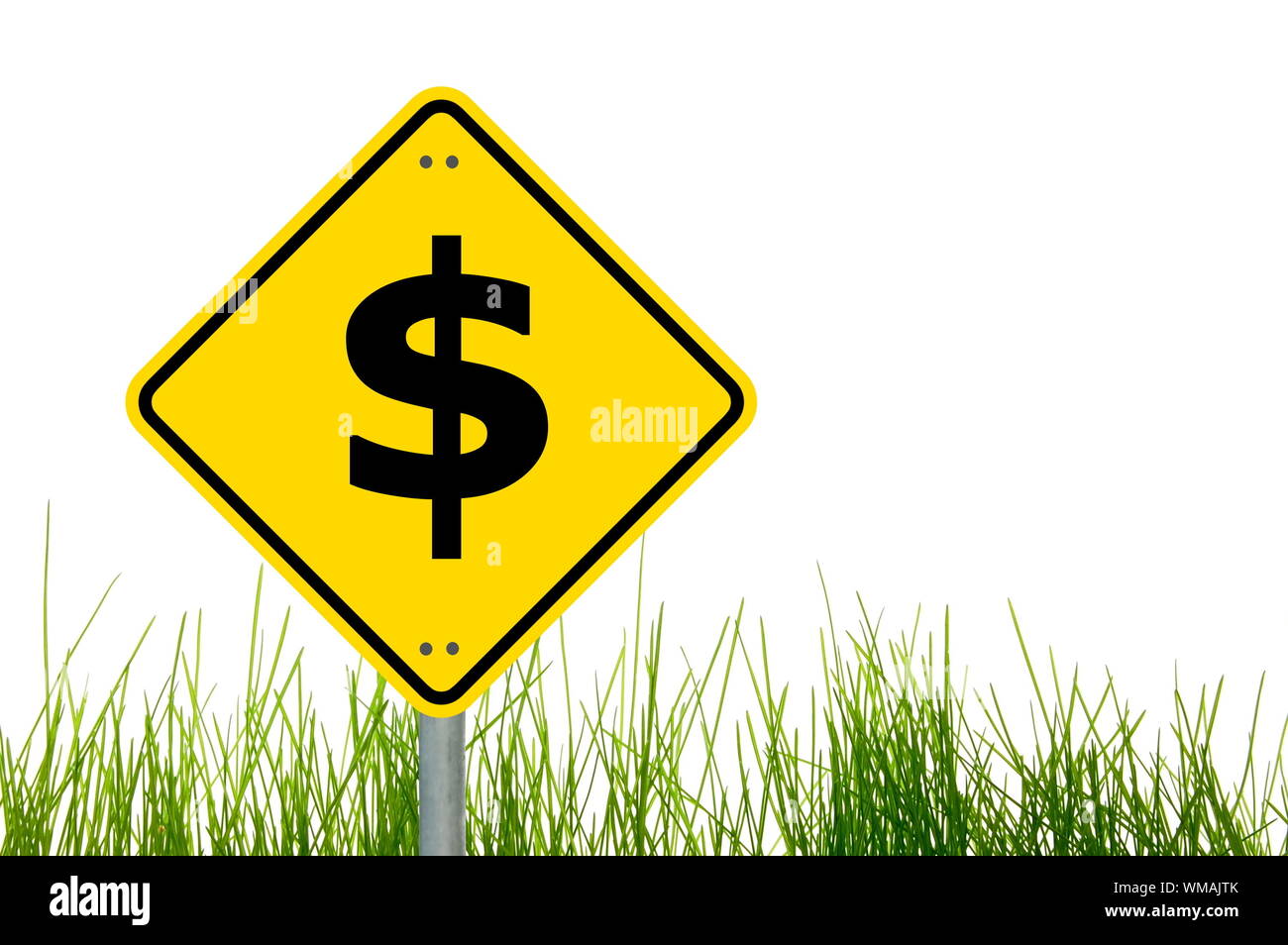 traffic sign with dollar money symbol showing business concept Stock ...
