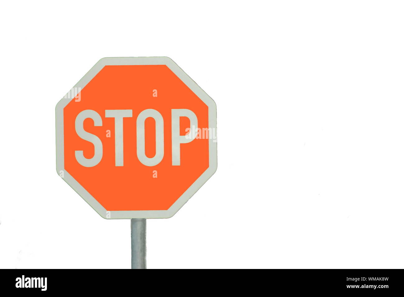 stop sign isolated on white background with empty copyspace for text ...