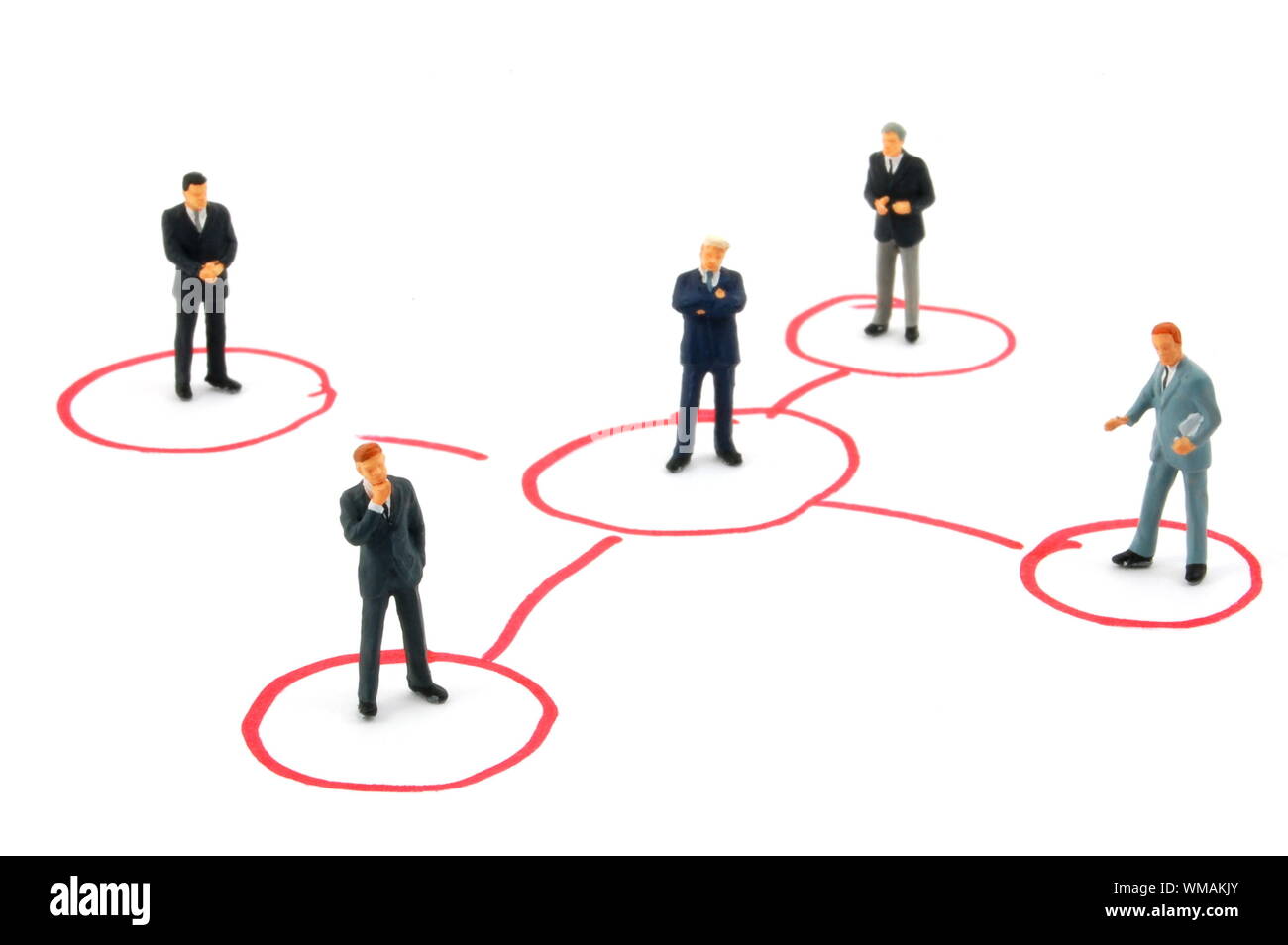 networking business man isolated on white background Stock Photo - Alamy