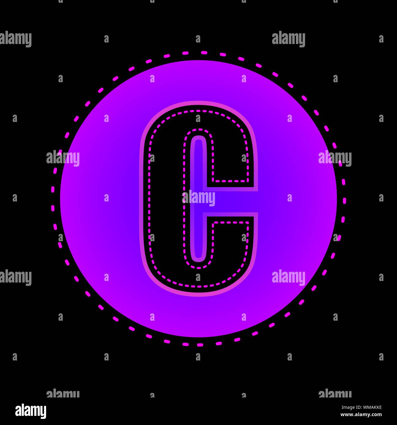 Outline Stitch Font and Numbers Stock Photo - Alamy