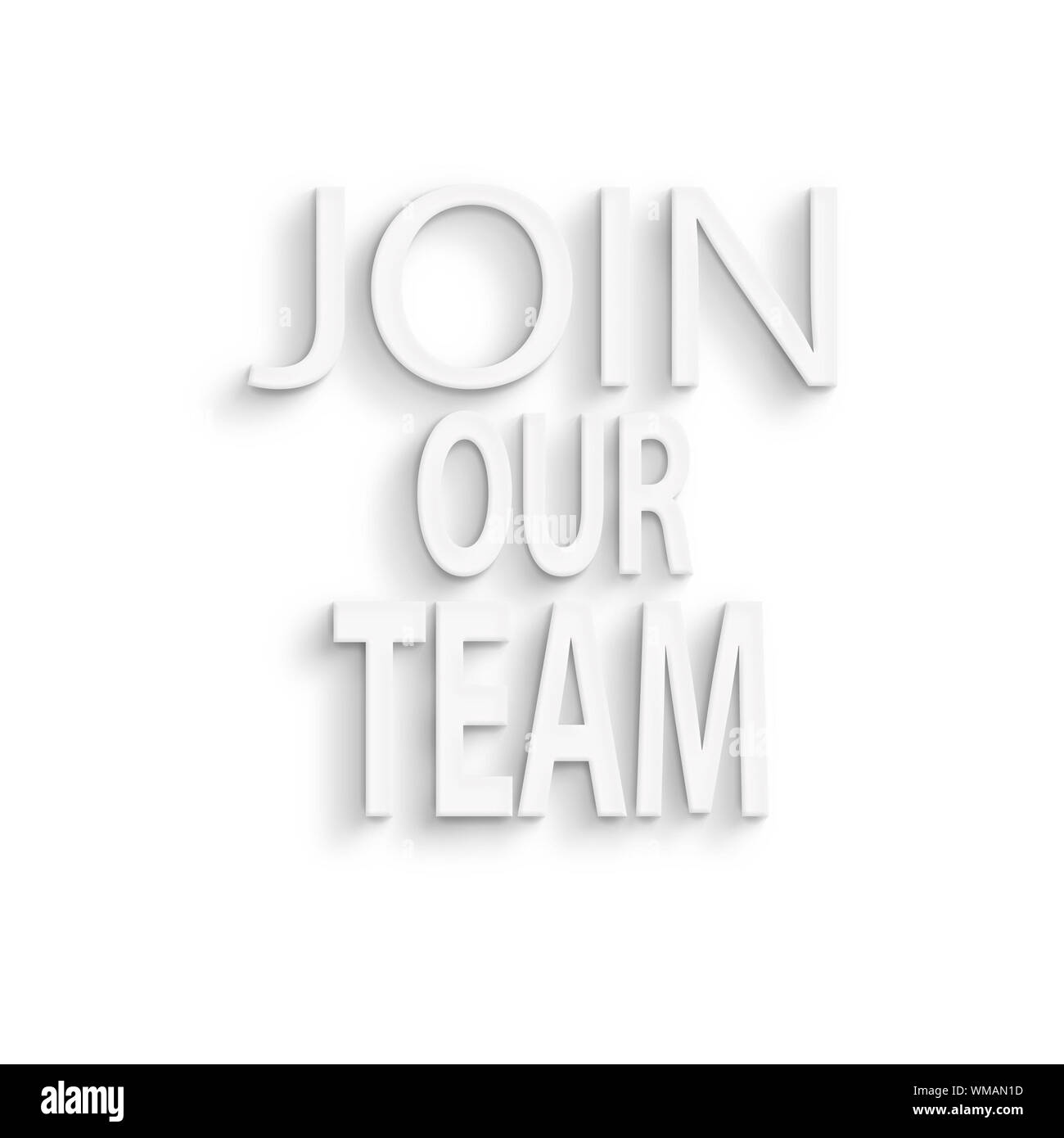 text on the wall or paper, join our team Stock Photo - Alamy