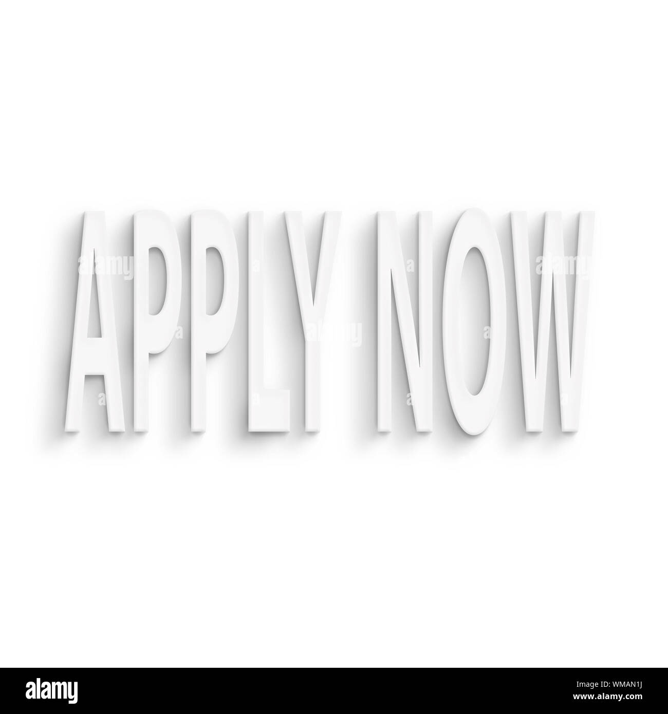 text on the wall or paper, apply now Stock Photo - Alamy