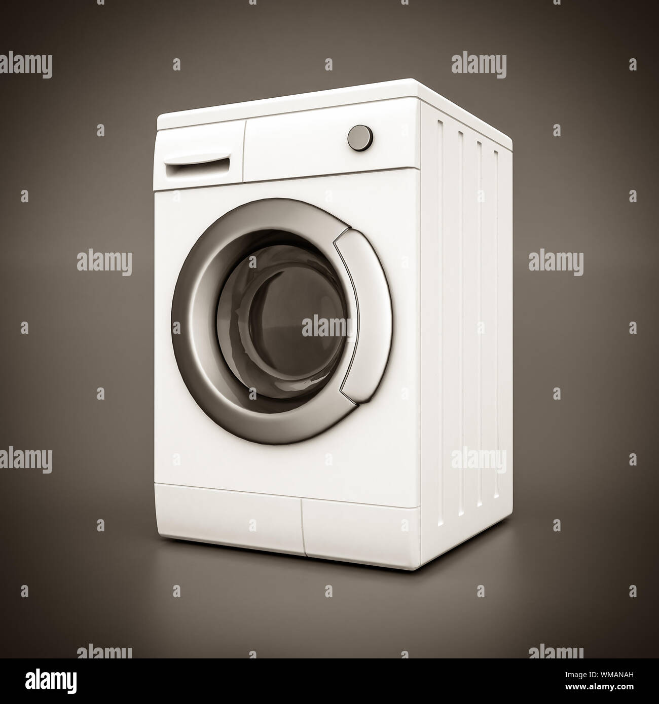picture of washing machine on a gray background. black and white Stock ...