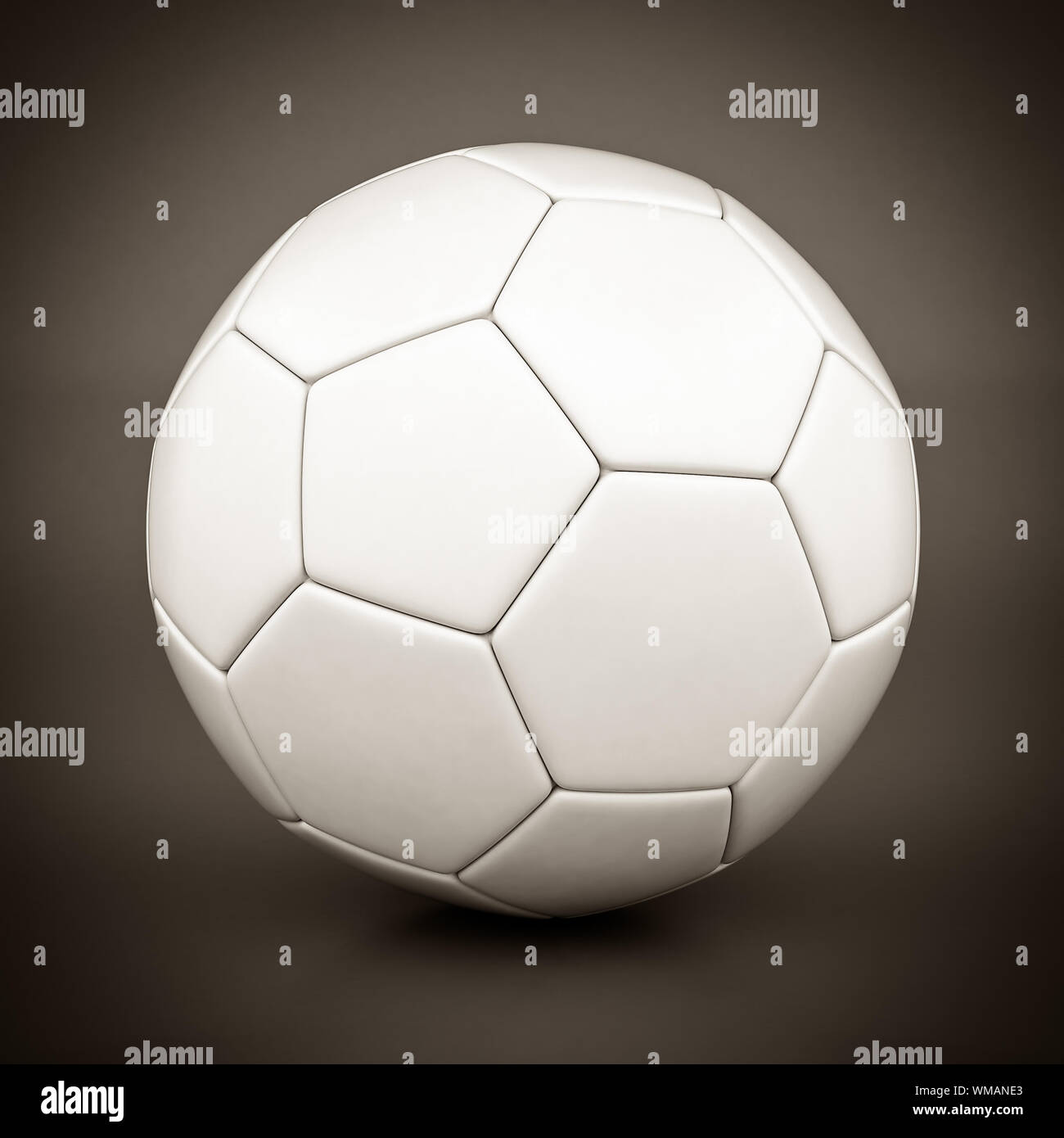 Picture a soccer ball on gray background. black and white Stock Photo ...