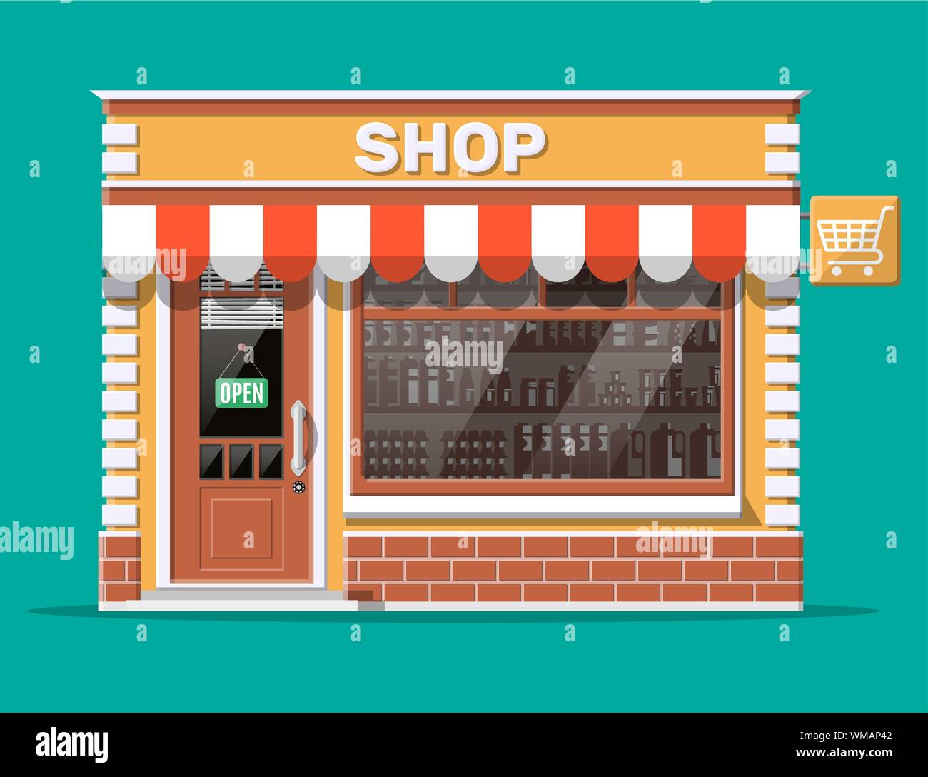 European supermarket front Stock Vector Images - Alamy