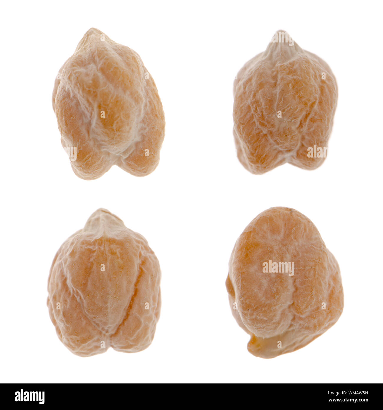 Grains of chickpea close Isolated on white background Stock Photo - Alamy
