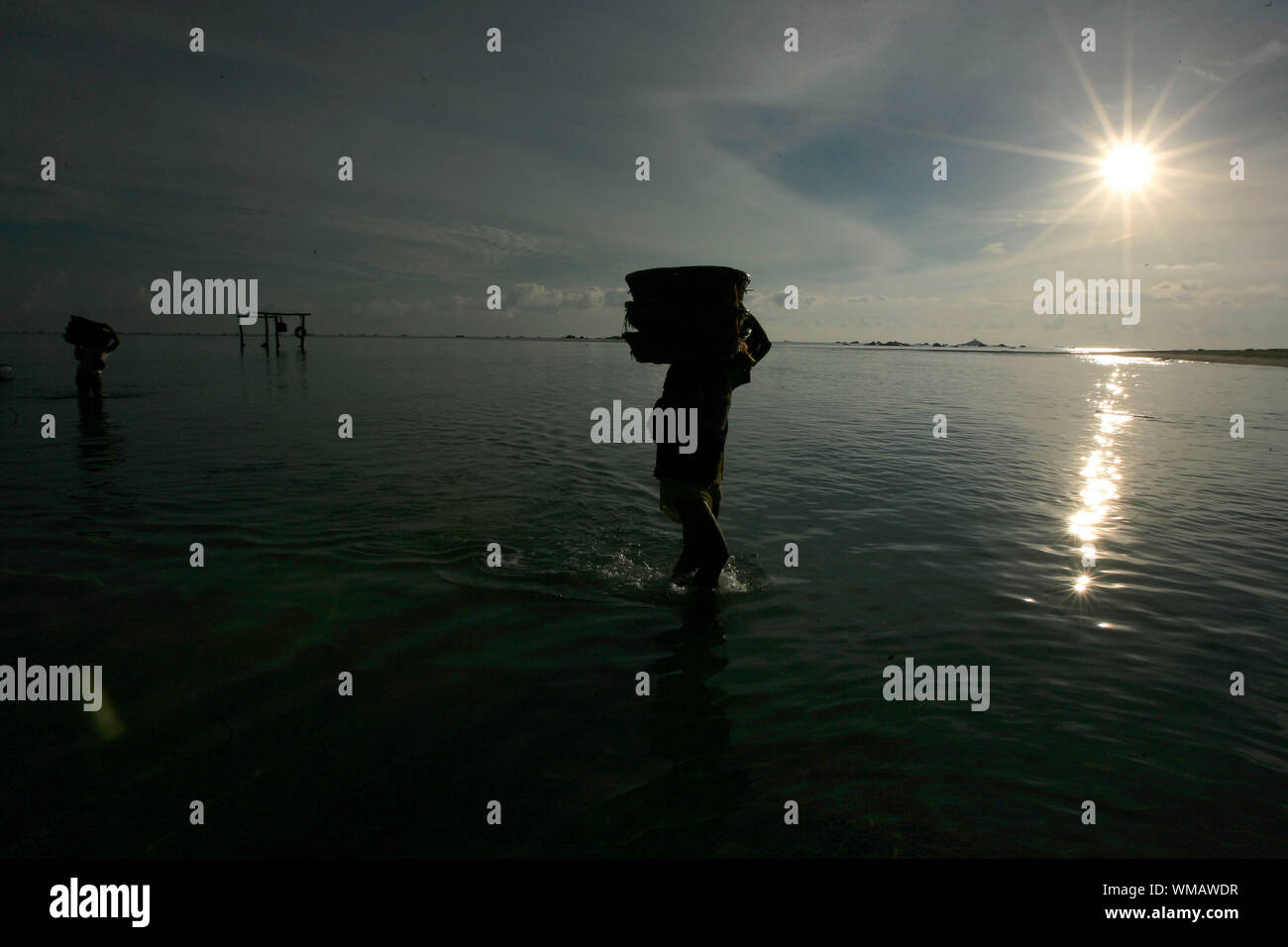 Two men carrying baskets hi-res stock photography and images - Alamy