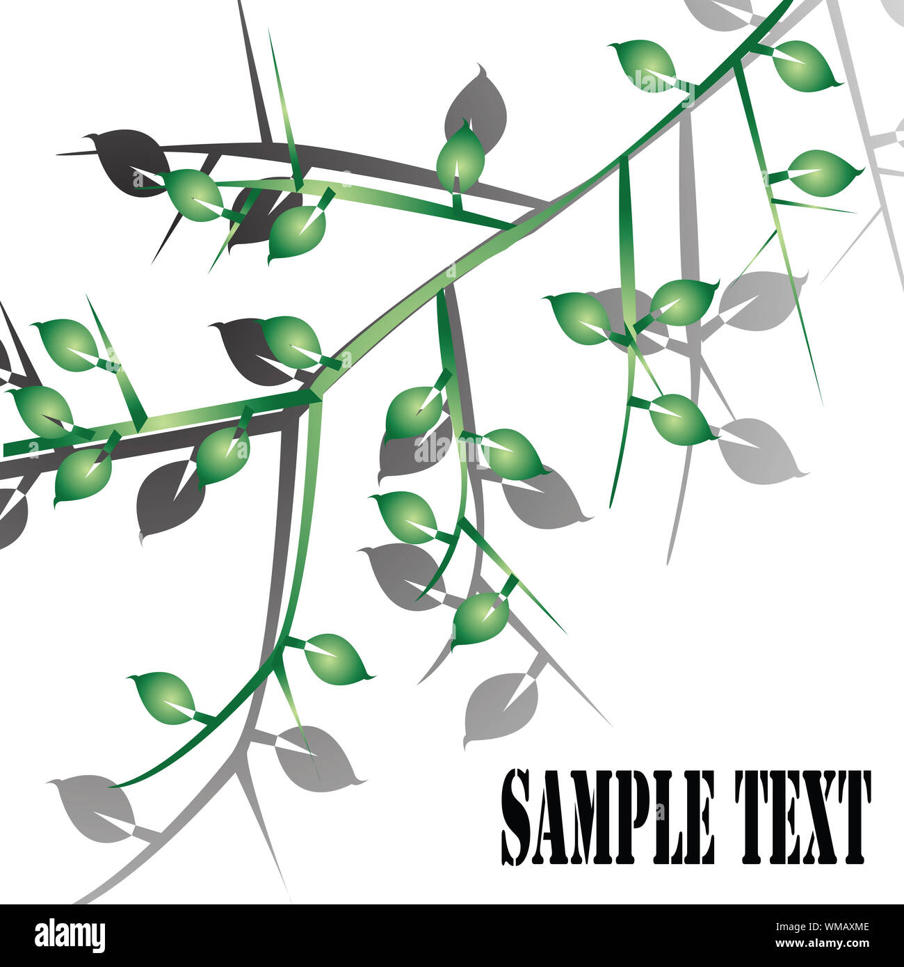 Abstract foliage with sample text Stock Photo - Alamy