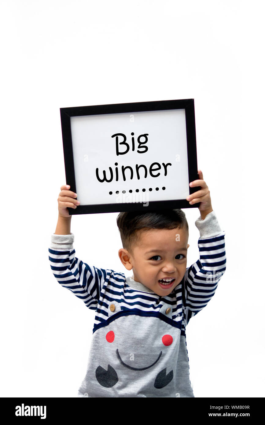 Communication standing holding placard western script hi-res stock ...