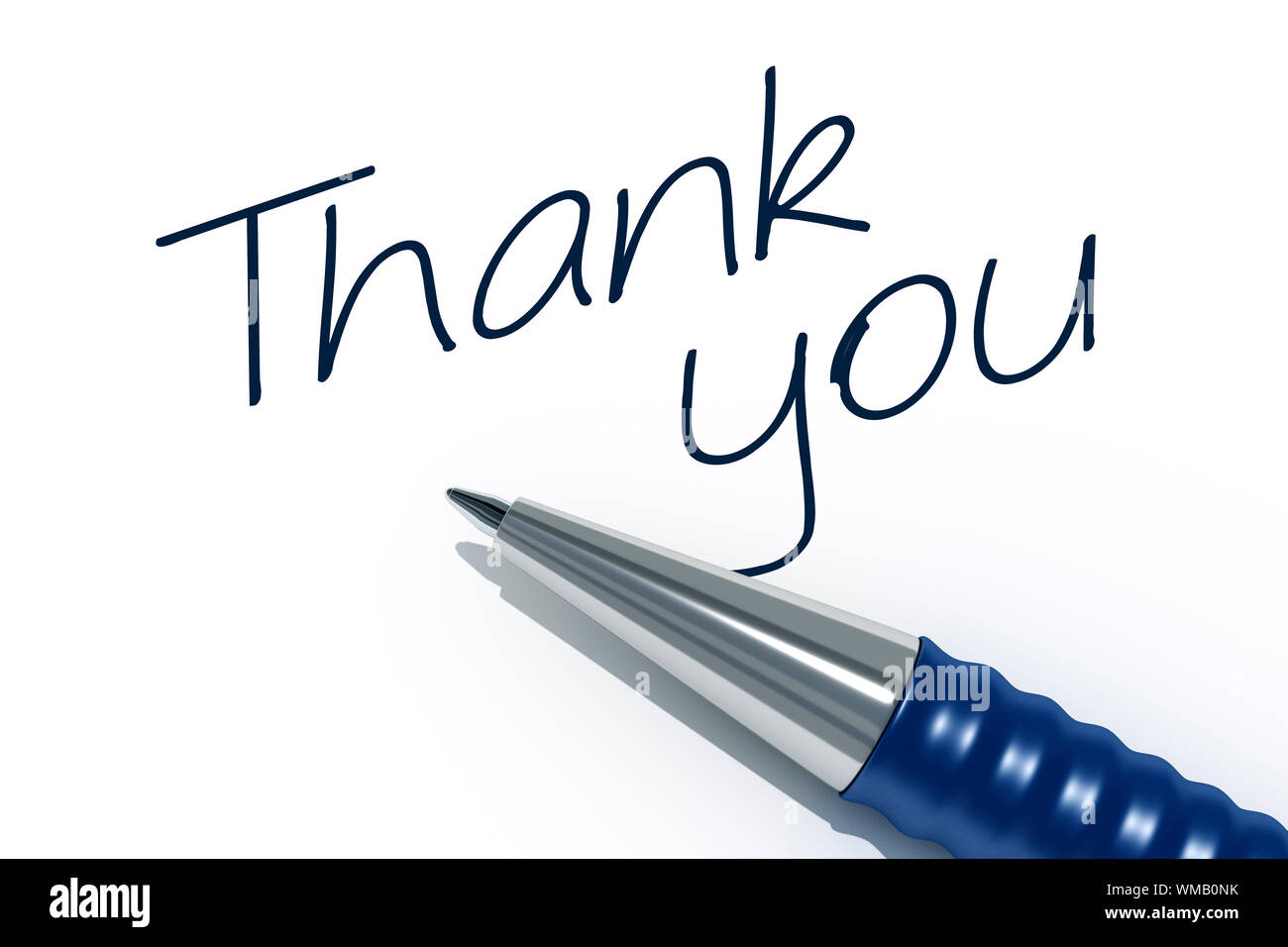 An image of a pen with the message thank you Stock Photo - Alamy