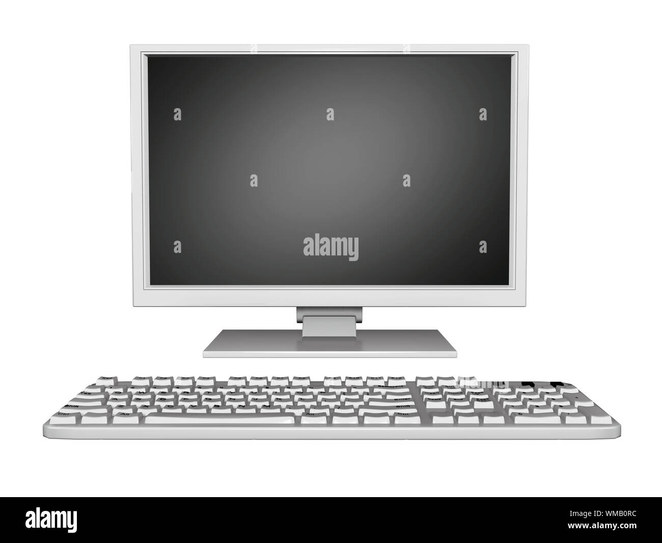 Image of computer technology on a white background isolated Stock Photo ...