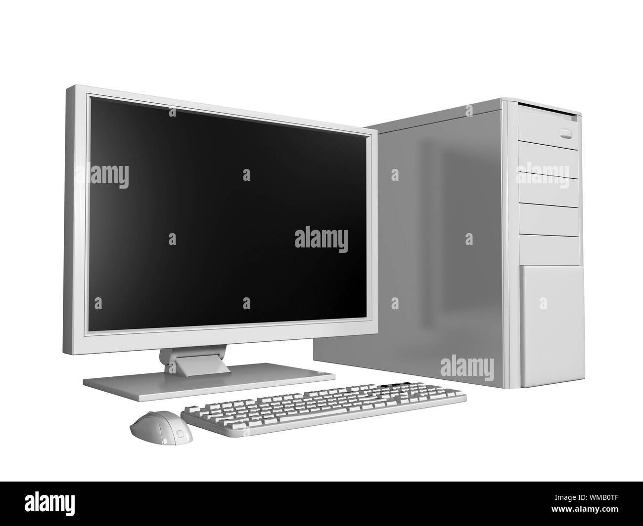 Image of computer technology on a white background isolated Stock Photo ...