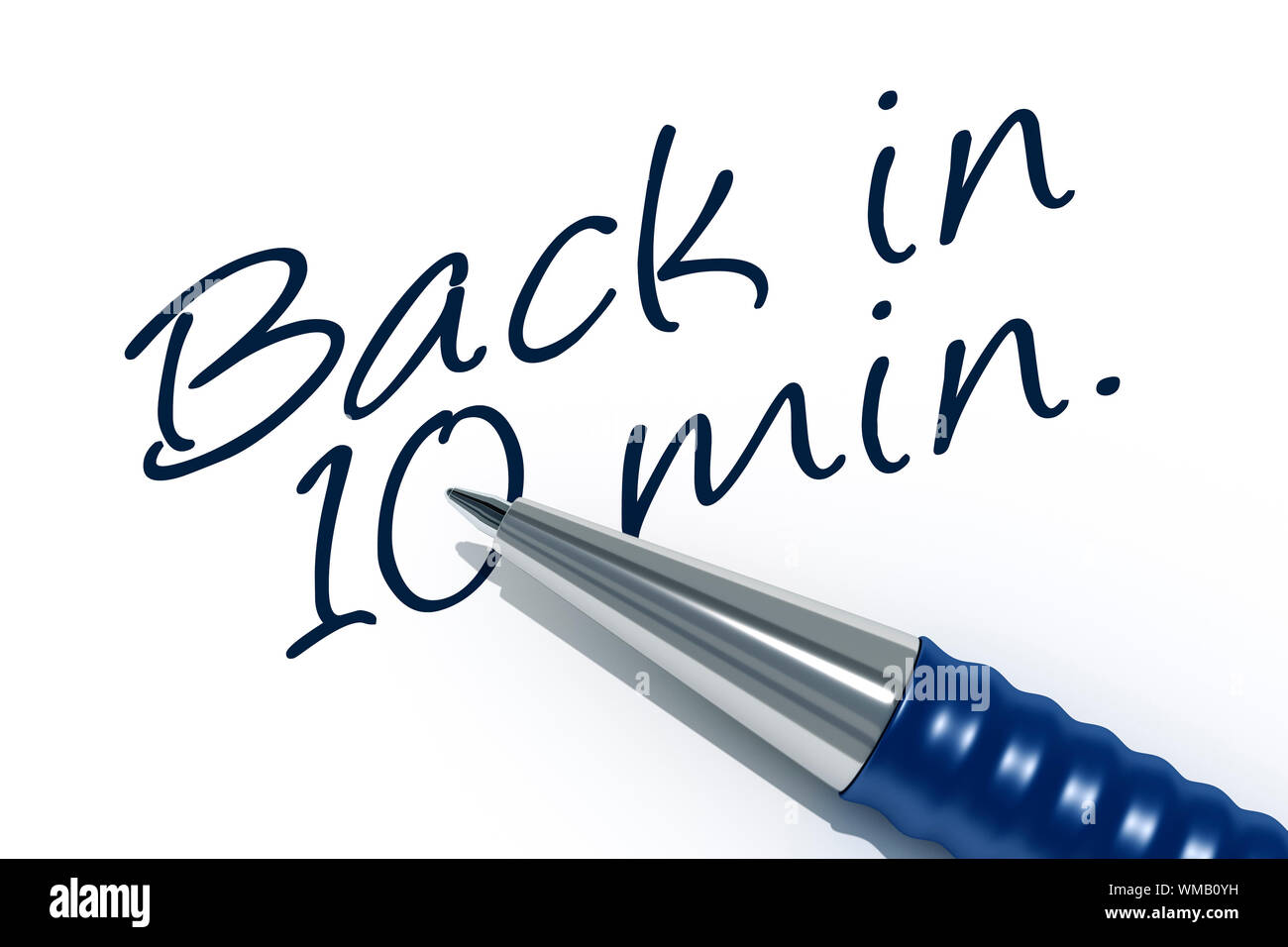 Back in 10 minutes hi-res stock photography and images - Alamy