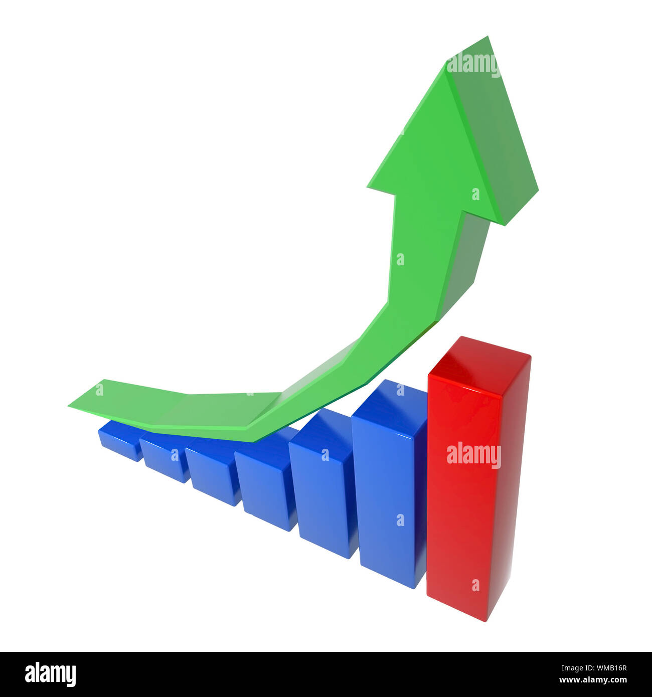 the graph of growth, the statistics of growth, career ladder Stock ...