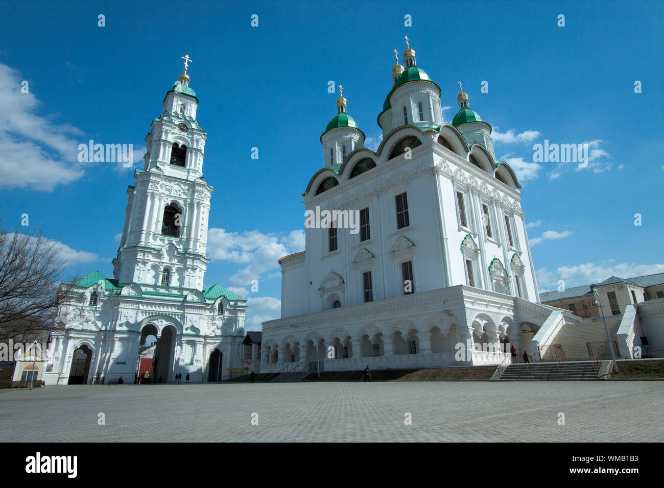 Picture is very beautiful building, on a background of sky and clouds ...
