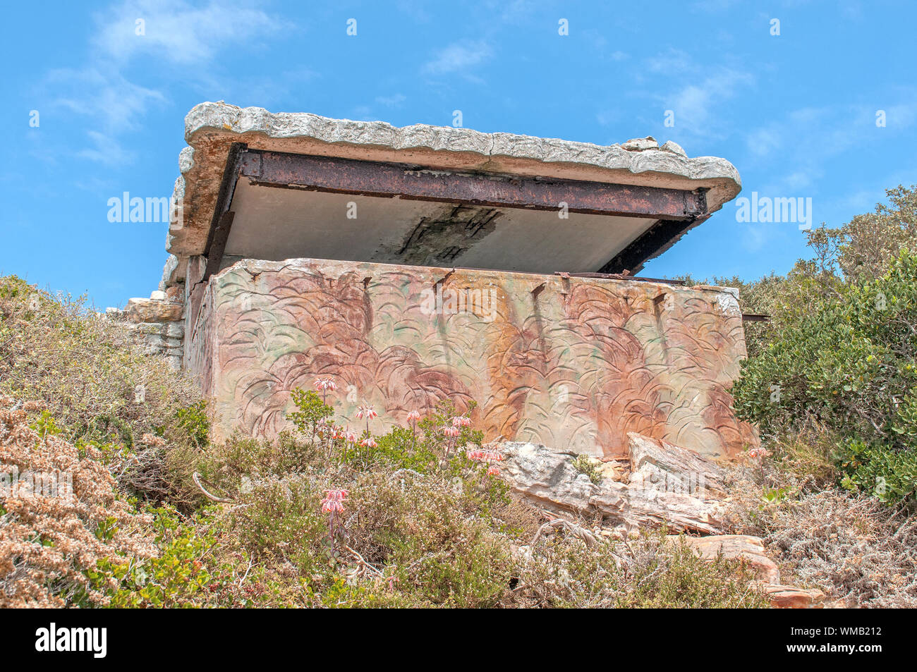 Derelict military observation post from World War II at Cape Point in ...